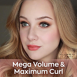 Elizabeth Mott Black Volumizing Smudge-Proof Mascara-Cruelty Free Lengthening Fiber Mascara with Hourglass Wand-Water Resistant,No Clump,Amazing Eyelashes,Safe with Lash Extensions,Full-Size 10ml