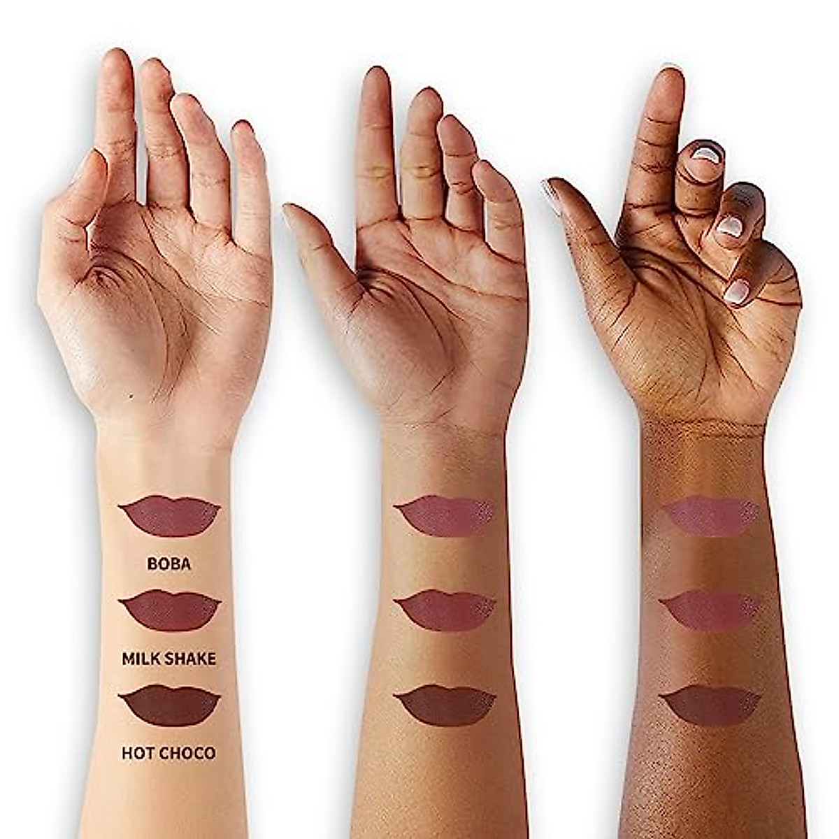 UCANBE 3 Pcs Powder-to-Cream Lip Color Matte Lipstick Set, Highly Pigmented Velvet Smooth Face Makeup Powder for Lip, Eye & Cheek, Non-sticky Long Lasting Makeup Lip Sticks Kit #1