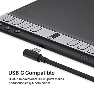 HUION Inspiroy 2 Large Drawing Tablet with HUION Slim Pen PW550S 9.5mm Diameter PenTech 3.0+