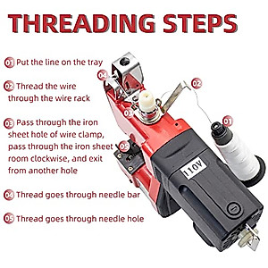 SDRTOP Electric Bag Sewing Machine Industrial Handheld Bag Closer Closing Stitcher GK9-900 Automatic Woven Bag Sewer Packing Machine for Rice Woven Leather Snakeskin Bag Sack