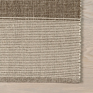 Rugs USA x Lauren Liess Boxelder Checked Cotton Area Rug, 9' x 12', Sand