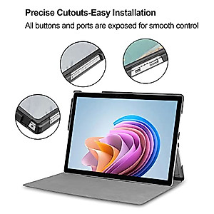 Microsoft Surface Pro 7 Case - MAITTAO Surface Pro 7+ / Pro 6 / Pro 5 2017 / Pro 4 12.3 Inch Tablet Case Accessories Slim Light Folio Stand Case Built-in Surface Pen Holder, Creative Marble 5