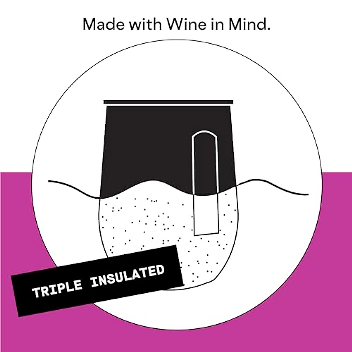 Corkcicle Stemless Insulated Wine Glass Tumbler, Berry Punch, 12 oz – Stainless Steel Stemless Wine Glass Keeps Beverages Cold for 6 Hours, Hot for 3 Hours – Non-Slip, Easy-Grip Insulated Cup