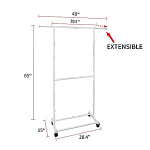 Fishat Lightweight Garment Rack Combination