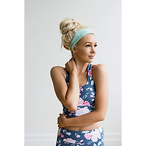 Maven Thread Women's 2" Wide Non Slip Sweat-Wicking Headband for Exercise and Yoga, 2-Pack (Refresh)