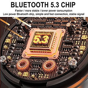 Sports Blue-Tooth Earphones, High-Power Neck-Mounted Earphones with LED Digital Display, Stereo Earbuds Bone-Conduction Earphone with Skin-Friendly Memory Silicone Collar, Super Battery Life (Green)