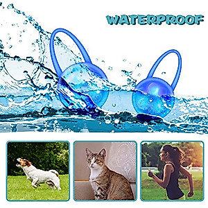 8 Pieces Dog Collar Light Waterproof Silicon Dog Collar Light LED Night Pet Strobe Harness Leash Necklace Lights for Walking Camping Warning Reflective Gear Accessories