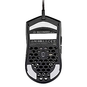 Cooler Master MM710 53G Gaming Mouse with Lightweight Honeycomb Shell, Ultralight Ultraweave Cable, Pixart 3389 16000 DPI Optical Sensor