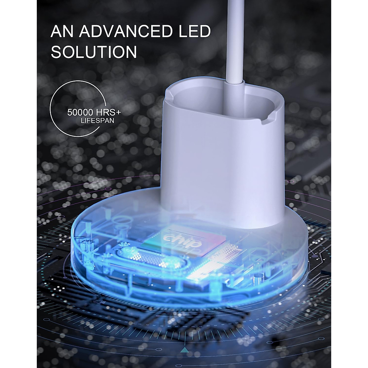 Sailstar Small Desk Lamp, LED Desk Lamps for Home Office, Eye-Caring Study Desk Light for Kids, Touch, 3 Lighting Modes, Adjust Brightness, 800LM, 360°Gooseneck Desk Lamp for College Dorm Room, White