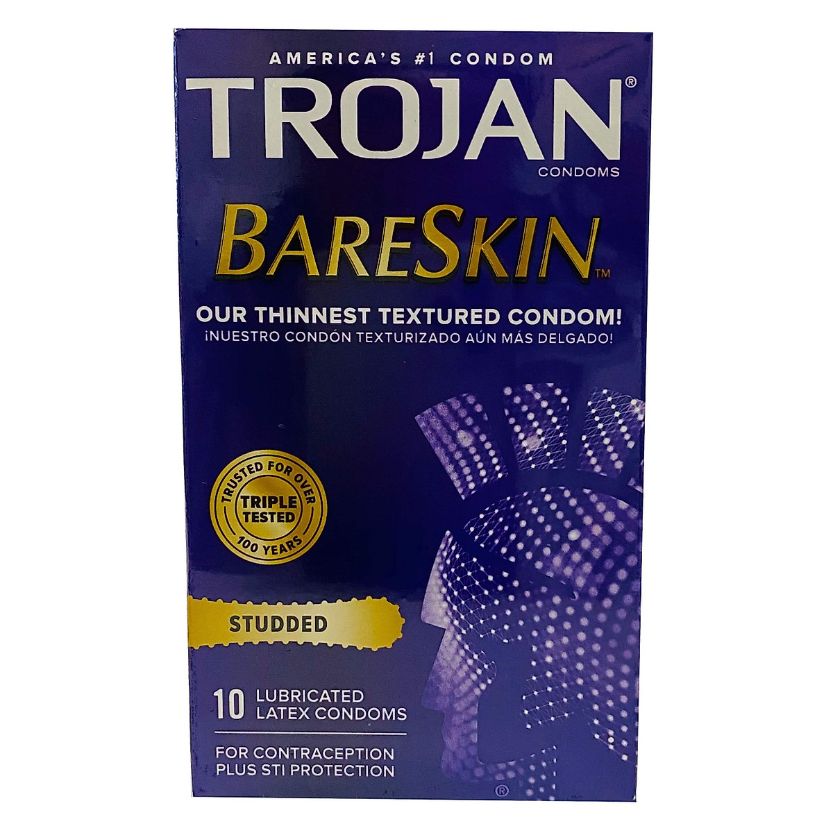 Trojan BareSkin Studded Latex Condoms - 10 ct, Pack of 2