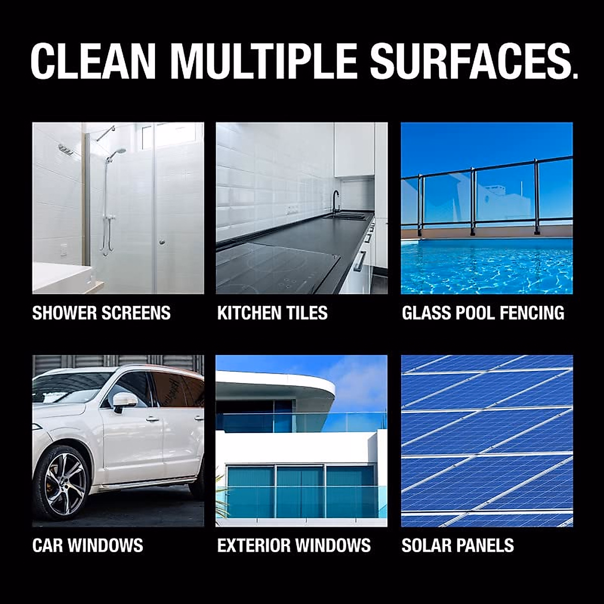 GlassGuard Glass Restoration Stain Remover to Clean Shower Doors | Glass Cleaner for Hard Water Stains, Water Spot, Soap Scum & Limescale | Tile & Bathtub Spot Cleaner with A Scouring Pad | 250ML