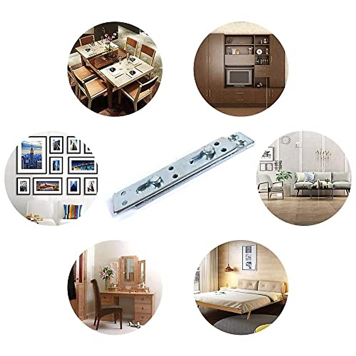 4 Sets Bed Rail Brackets,Heavy Duty Bed Rail Fittings for Connecting to Wood, Headboards and Foot-Boards, with Screws