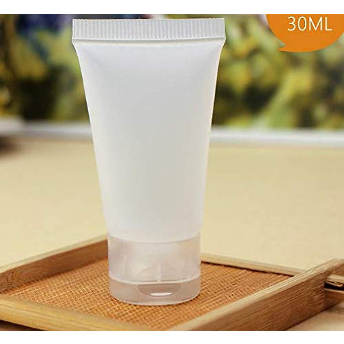 VNDEFUL10PCS Reusable Plastic Empty Travel Cosmetic Soft Tubes Bottle Container, Flip Cap Hand Lotion Shampoo Squeeze Bottle (30ml)