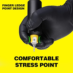 Hawink 15RM Tattoo Needles Cartridge #10 Bugpin 15 Curved/Round Magnum M-Taper 16PCS with Membrane Professional Disposable Finger Ledge Cartridges EN05S-FG-16-1015RM