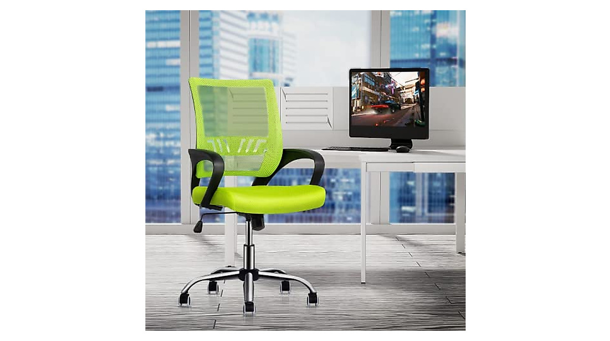 Ergonomic Green Office Chair with Lumbar Support