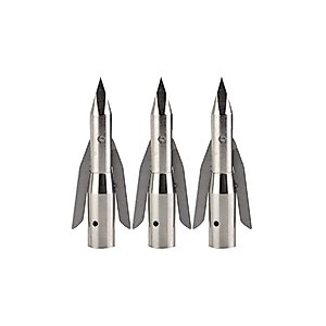 SHARROW 6/12 Pcs Archery Bowfishing Broadheads Stainless Steel Arrowhead Arrow Point Hunting Broadheads 288 Grain 2 Blades Screw in Arrow Tips (6 pcs)