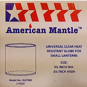 American Mantle Clear Lantern Globe Compatible Replacement for Coleman Model 5010000290