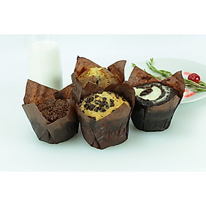 Brown Tulip Baking Cups, Large Size, Pack of 50