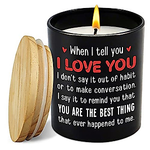 Anniversary Wedding Gifts for Men, Women, Boyfriend, Girlfriend, Husband, Wife, Valentine's Day, Birthday, Christmas Couple Gifts for Him, Her, Candle Gift, Vanilla, Lavender Scented Candle 10oz