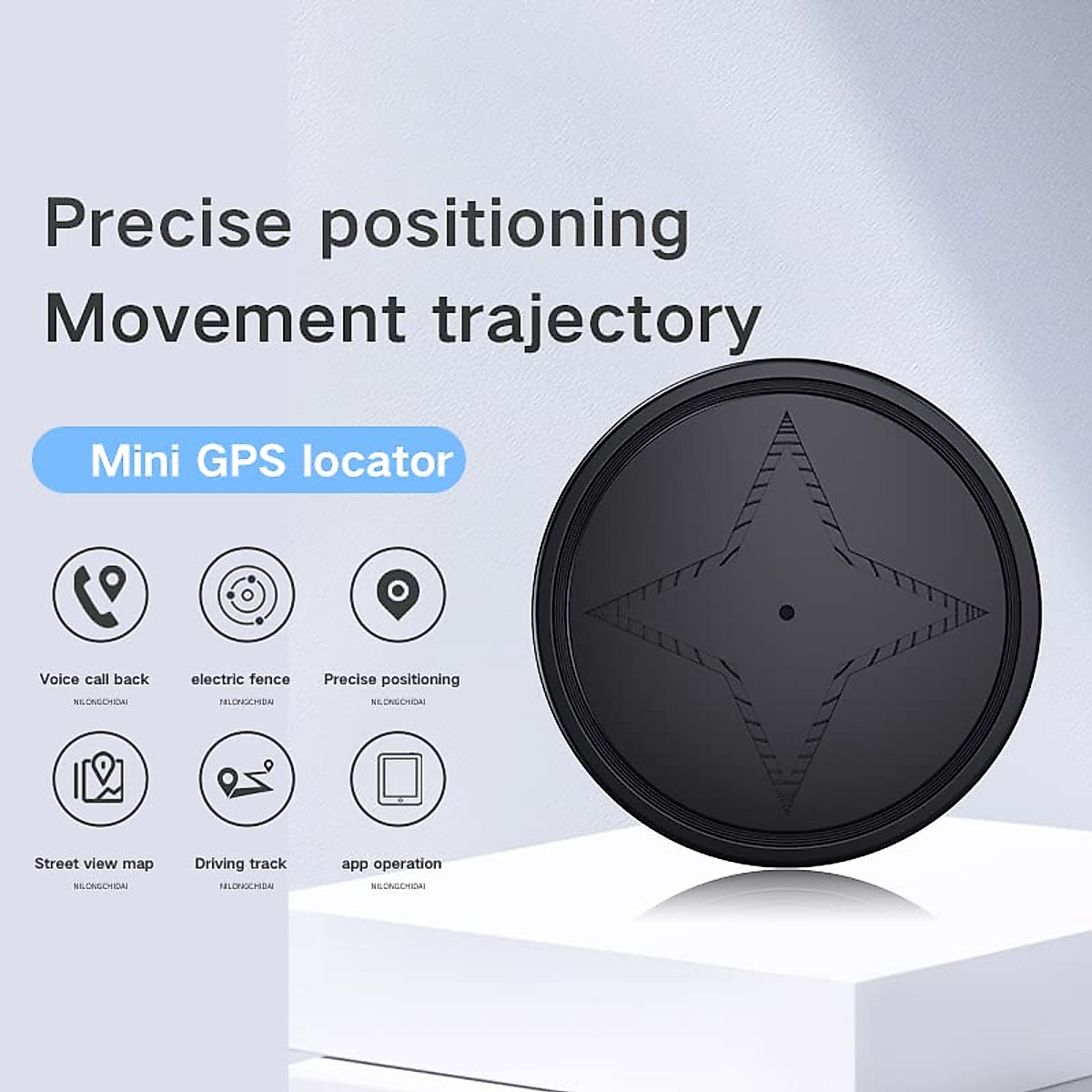 GPS Strong Magnetic Car Vehicle Tracking Anti-Lost Tracker, Multi-Function GPS Mini Locator, Monitoring, Automatic Recording/Voice Activated Callback with App, for Vehicles