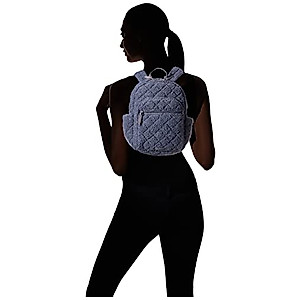 Vera Bradley Women's Teddy Fleece Sherpa Small Backpack, Thunder Blue, One Size