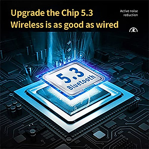 Bluetooth 5.3 Hi-Fi Wireless Touch-Control Earphones - Built-in Mic in-Ear Stereo Intelligent Noise Cancellation Headphones with Charging Box for Office Outdoor Sport Working