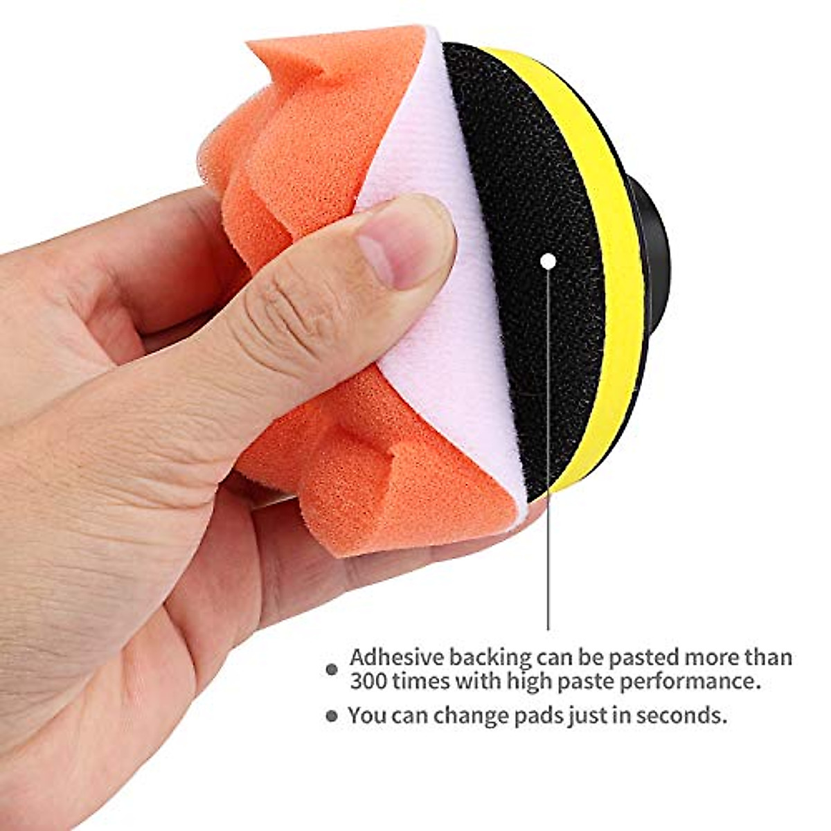 Kshineni Car Foam Drill 3-Inch Buffing Pad, 11 Pcs Polishing Pads Kit, Car Buffer Polisher Kit Drill Buffing Kit for Car Polishing, Waxing, Sealing Glaze