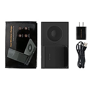 Dual Wireless Charger,COSOOS Wireless Charging Stand for iPhone 14 Pro Max/14 Pro/14/13/12/11/Xs/X, Airpods 3/Pro,Samsung Galaxy S21/S20/S10,Samsung Watch,Galaxy Buds (with Fast Adapter)