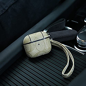 Raimot Airpods 3rd Leather Elegant Case with Keychain Fully Protective Case for Airpods Accessories Gifts (Airpods 3rd Generation)