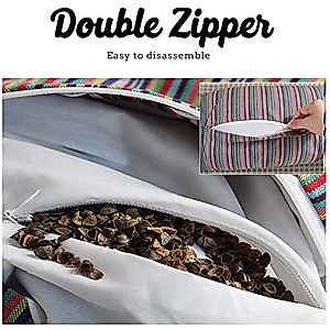 JOERRES Buckwheat Pillow,Buckwheat Neck Pillow with Zipper,Natural Buckwheat Pillow,Pillow with Washable Cotton Cover,Buckwheat Husk Neck Pillow Relieves Neck and Shoulder Pain (Grey)