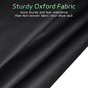 AOODA 24 Pairs Over the Door Shoe Organizer for Closet, Deep Pockets Large Hanging Shoe Rack for Door, 8-Tier Shoe Holder Hanger Shoe Storage Organizer, Black