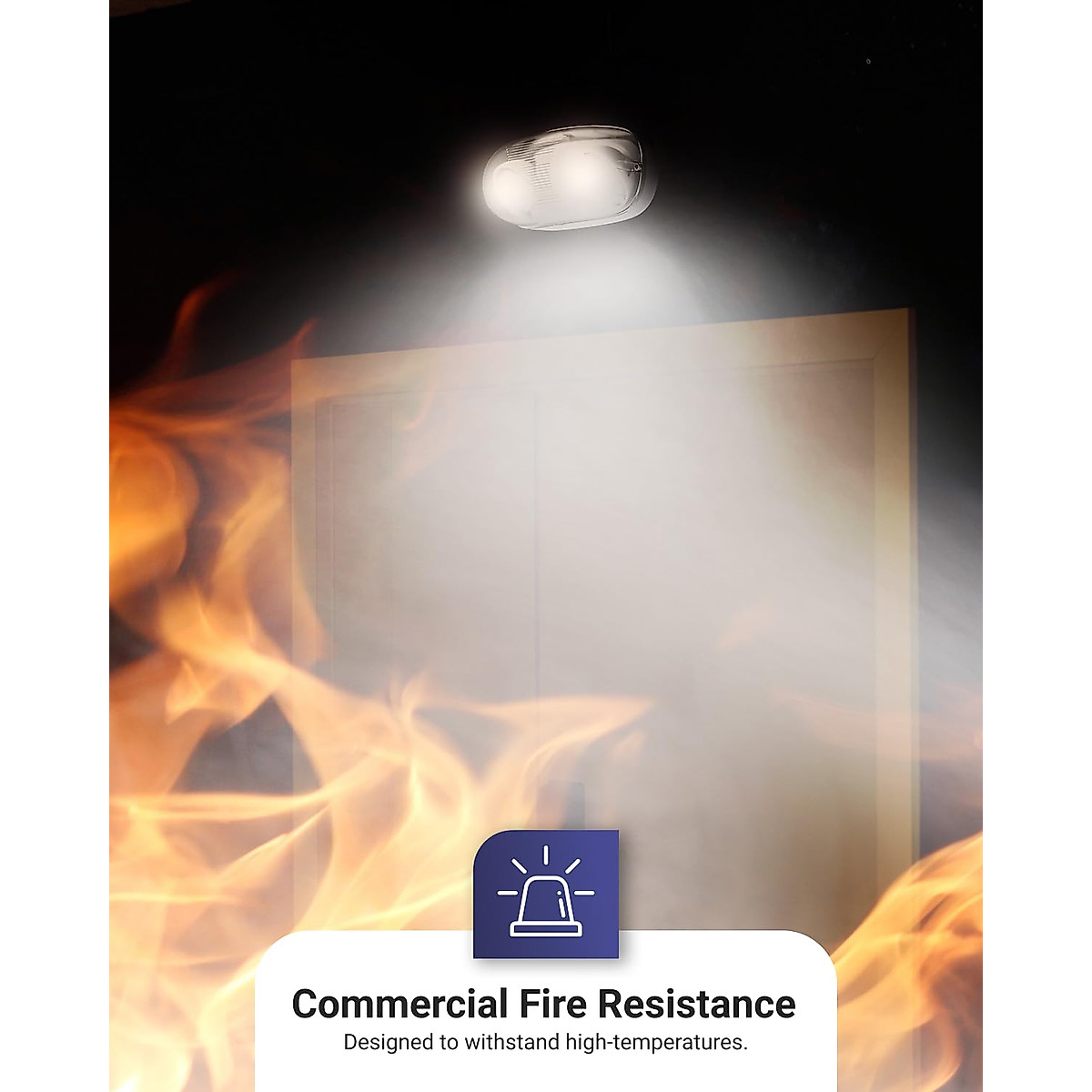 Sunco LED Outdoor Emergency Light, 2-Head Adjustable Wet Rated Exit Lights with Battery Backup, Egress Light, Fire Resistant, 2.4W, 400 LM, 6500K CCT, AC120-277V, UL