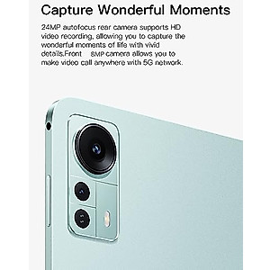 2023 Global Version Pad 6 Pro 12gb ram 512gb ROM Touch Tablet Android 13 Snapdragon 870 10 Core Tablet PC 5G WiFi Dual SIM Card Green add Keyboard / 12GB 512GB