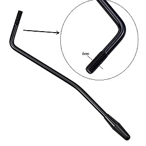 Evaty 3 Pack 5mm Whammy Bar 6mm Thread Tremolo Arm Floyd Rose Electric Guitar Double Tremolo Bar for USA/Mexican Standard Fender Stratatocaster Squier (Black)