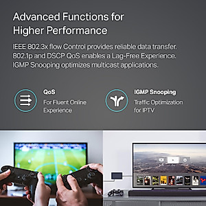 TP-Link 5 Port Gigabit Ethernet Network Switch | Ethernet Splitter | Sturdy Metal w/ Shielded Ports | Plug-and-Play | Traffic Optimization | Unmanaged (TL-SG105) (Renewed)