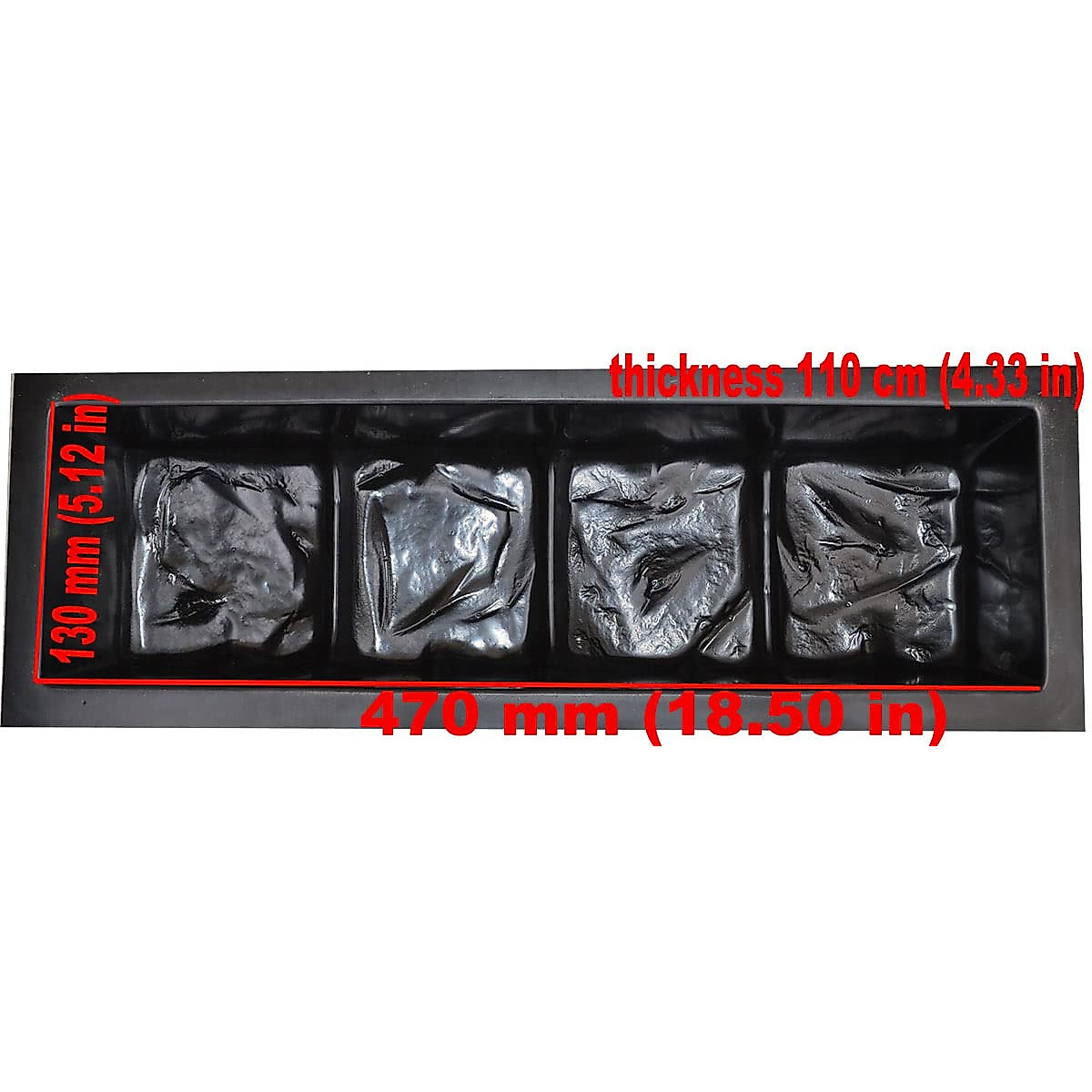 Concrete molds DIY Edge Stone Log Edging Border Garden Cement Curbs Garden Patio Sold 2pcs (BR02-Sm)