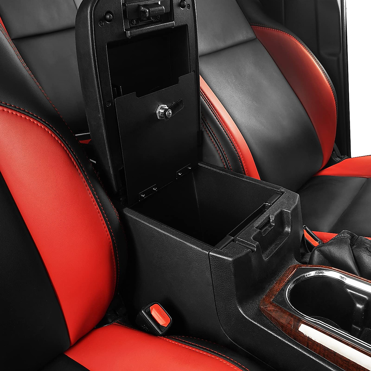 Hooke Road Tacoma Console Storage Safe Lockbox Compatible with Toyota Tacoma 16-23 3rd Gen Pickup Truck