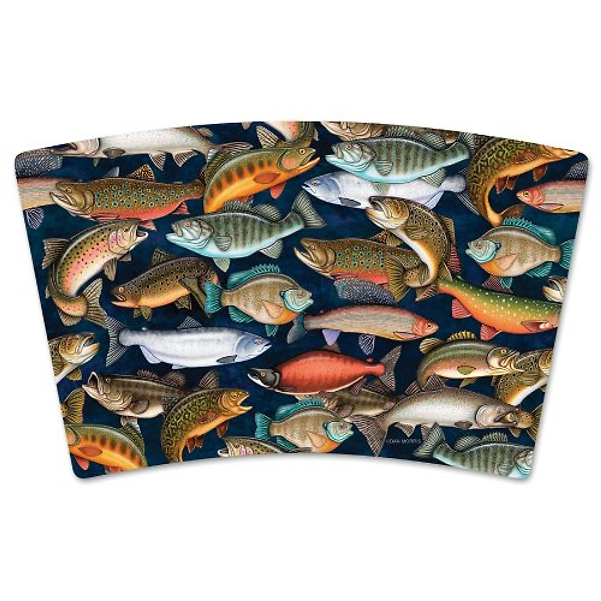 Mugzie Fresh Water Fish Travel Mug with Insulated Wetsuit Cover, 16 oz, Black