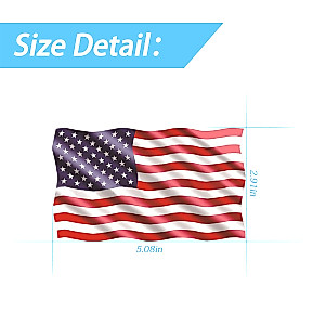 3PCS Reflective American US Flag Decal for Car, 5''×3'' Vinyl Thin Blue Line USA Patriotic Stripe Stickers, Car Trucks Decor for Window Bumper, Police, Law Enforcement Officers (Red/F)