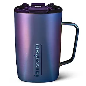BrüMate Toddy - 16oz 100% Leak Proof Insulated Coffee Mug with Handle & Lid - Stainless Steel Coffee Travel Mug - Double Walled Coffee Cup (Dark Aura)