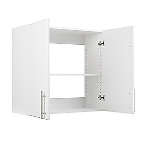 Home Square 2 Piece Wood Wall Cabinet Set in White