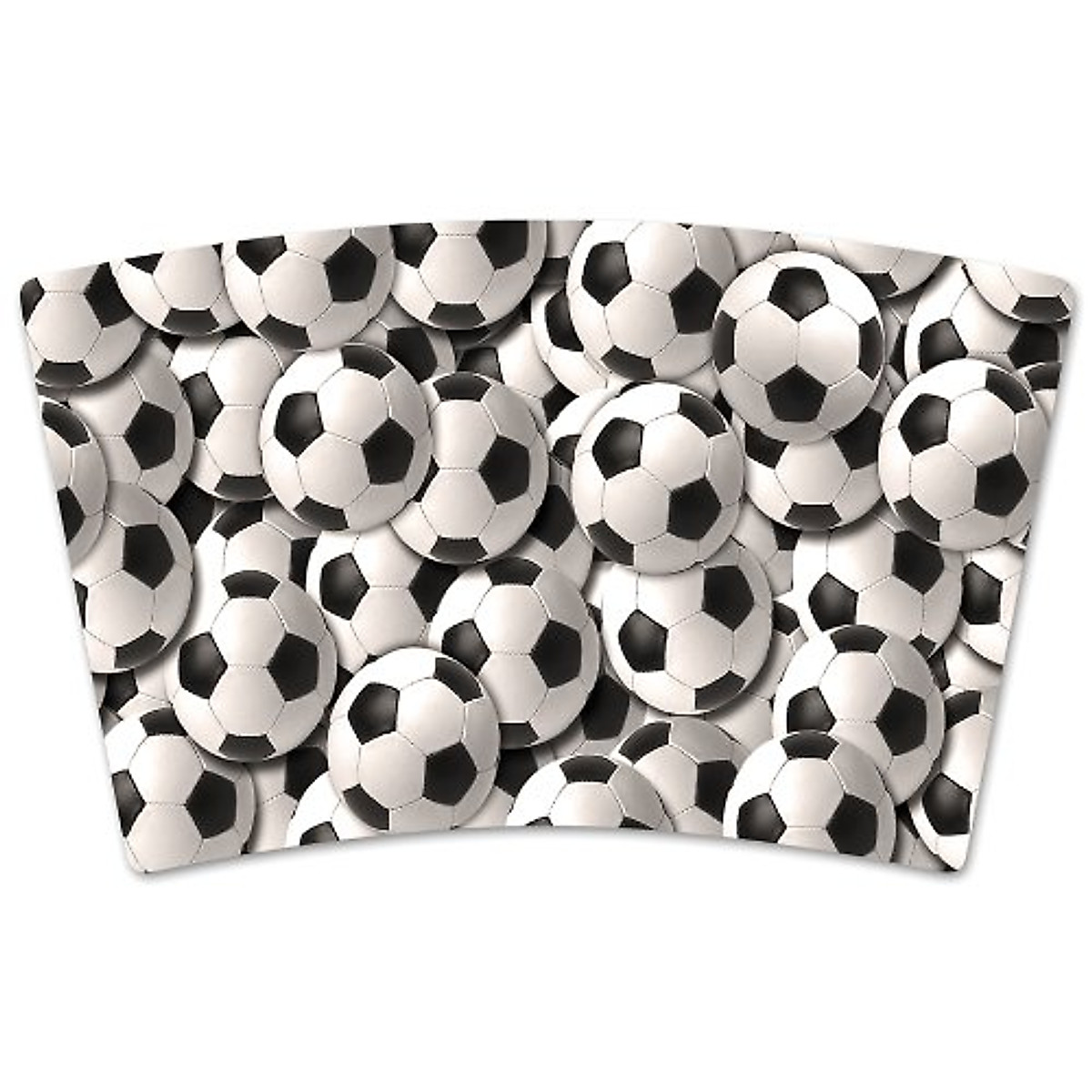 Mugzie Soccer Balls Travel Mug with Insulated Wetsuit Cover, 16 oz, Black