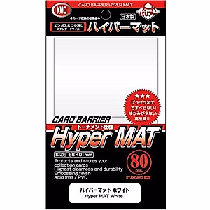 KMC Hyper Matte Sleeves White ×5 Sets (5 Packs/total 400 Sheets) (Japan Import) Made in Japan (1 Pack)