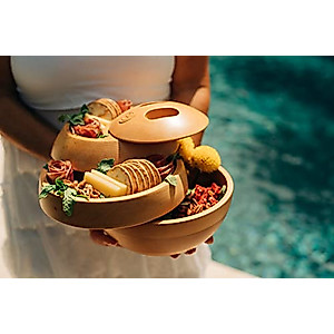 tappas All-Natural Serving Container, Tiered Tray, Charcuterie Sphere, Original