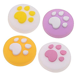 ifundom 4pcs Silicone Rocker Cover Cat Claw Design Joystick Cap Compatible for Switch
