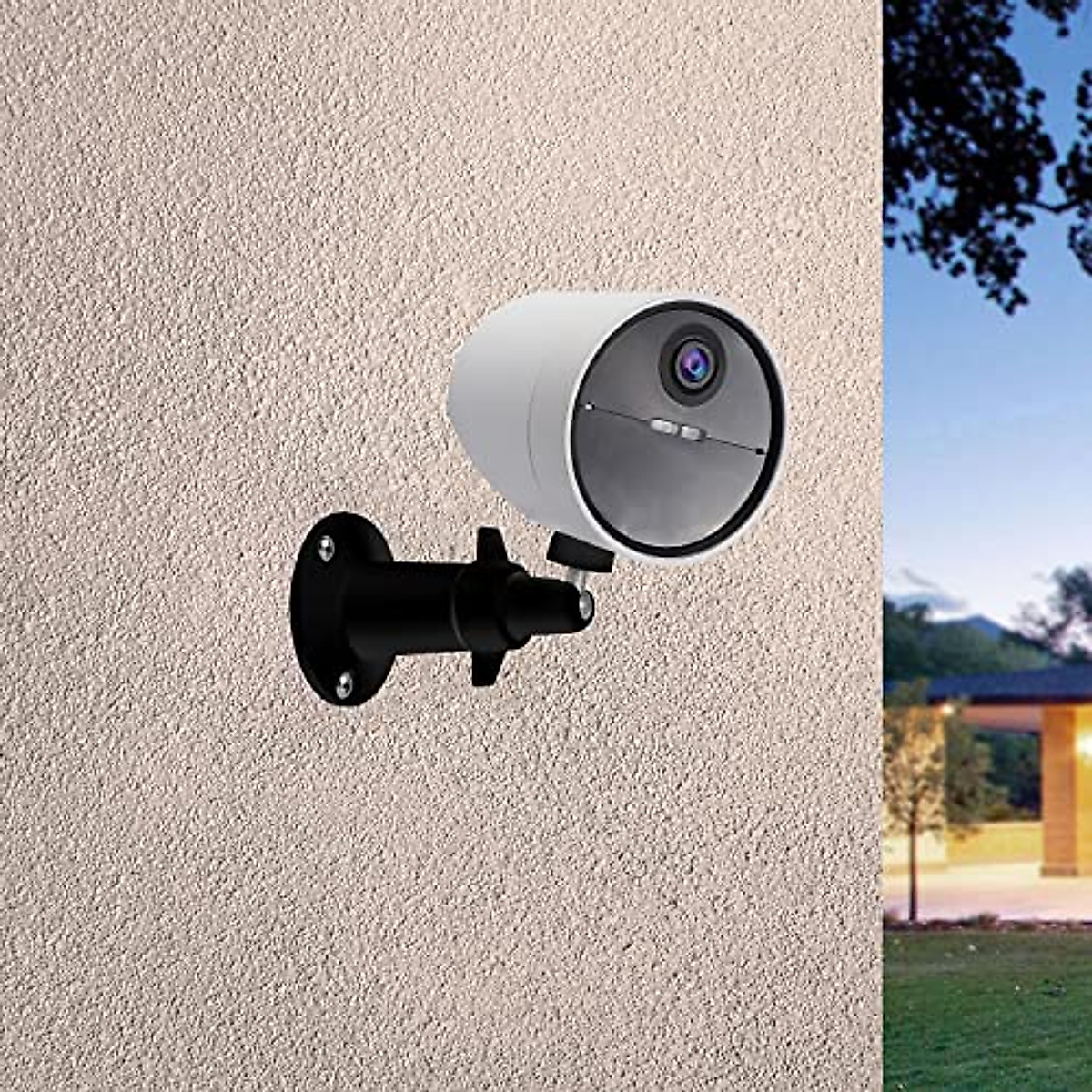 UYODM 2 Pack Wall Mount Holder for SimpliSafe Outdoor Security Camera, 360°Rotation Security Bracket with 1/4 Screw Thread, Camera Not Included (Black)