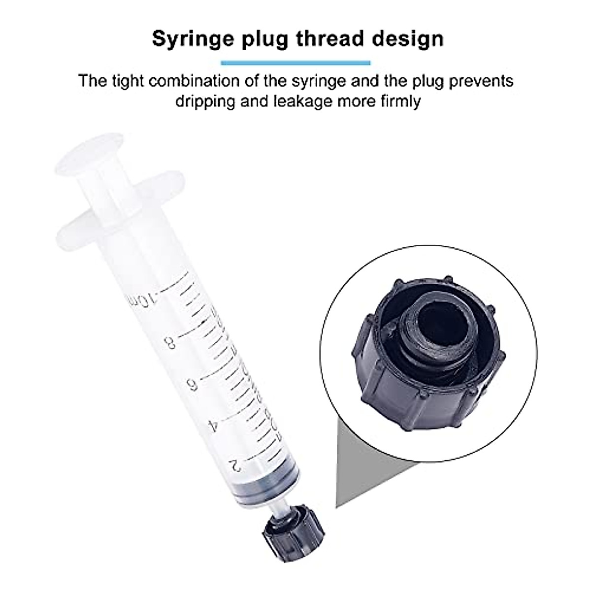 OLYCRAFT 50pcs Black Syringe Tip Caps 10mm Thick Luer Lock Tip Syringe Luer Lock Cap 12~12.5mm Diameter No Needle Tip Cap for Feeding Tubes Black Syringe Tip Cap