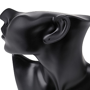 SOUJOY Jewelry Display Stand, Mannequin Earring Stand, Black Resin Pendant, Boutique Bust Holder Organizer for Show Jewelry, Necklace, Earrings, Rings