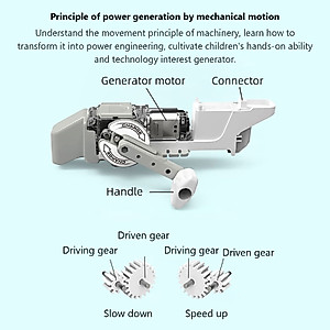 Toy Car, Hand Operated Generator Tricycle Toy DIY Assembly Educational Tricycle Children Kids Toy Toy Car Other children's outdoor toys