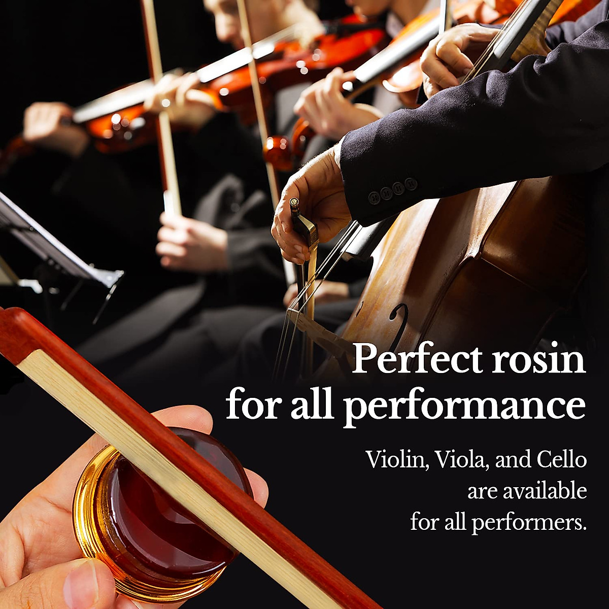 MABSA ROSIN Premium Grade Instrument Rosins for Violin, Viola, and Cello Bows - Excellent Grip - Natural Rosin for Musicians - Dark Green, Full Cake